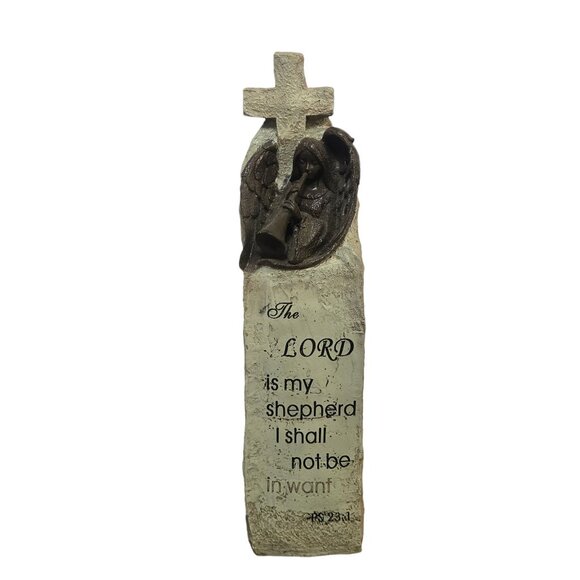 Accents | The Lord Is My Shepherd Cross Angel Figure 13 Inch ...